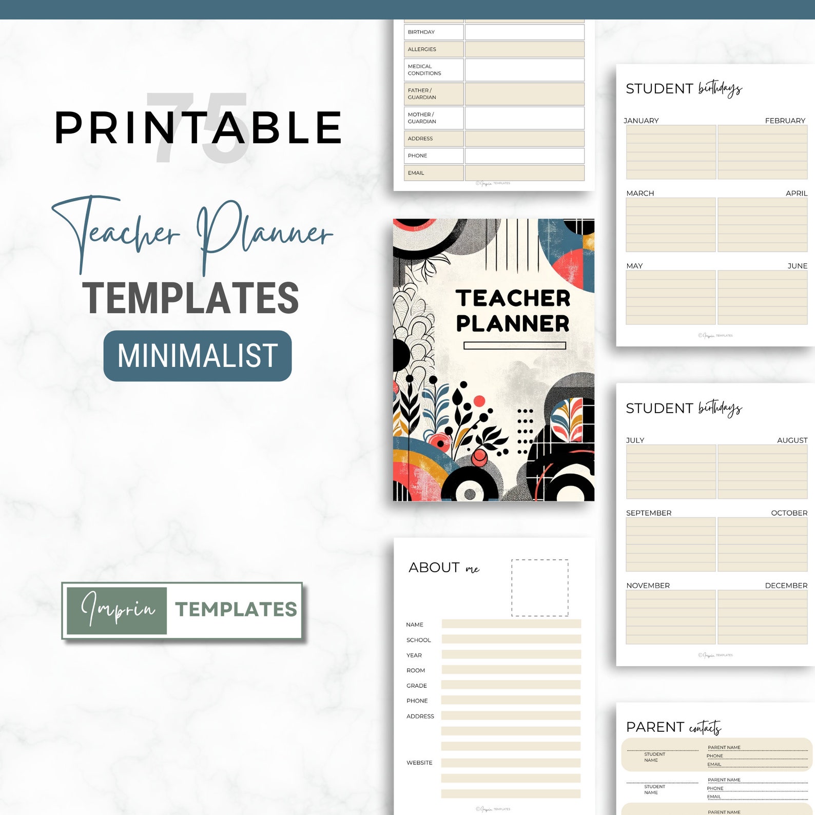 2024 Ultimate Teacher Planner - Printable - A4, A5, Letter, Happy ...
