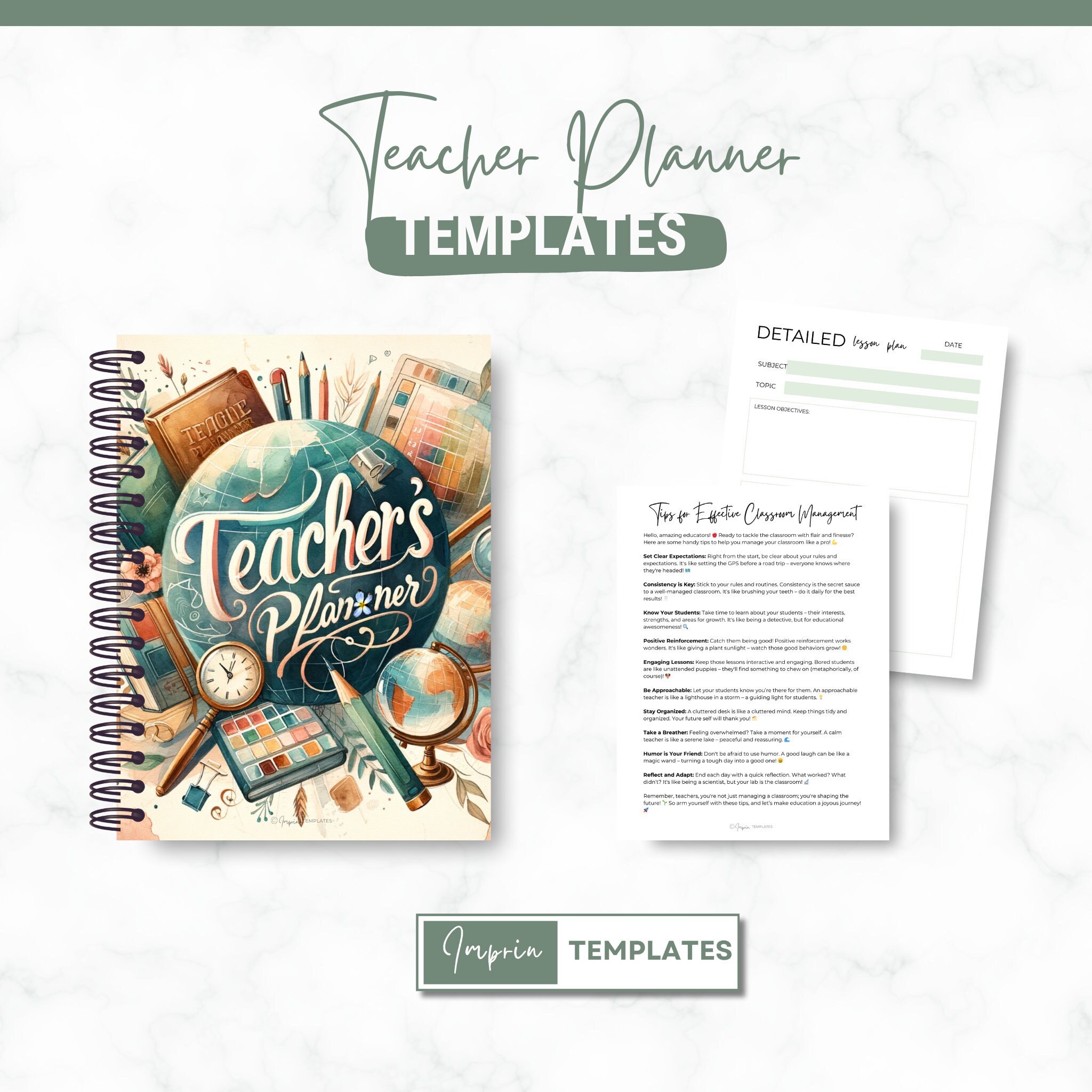 Ultimate Teacher's Planner 2023-2024 - Printable - A4, A5, Letter ...