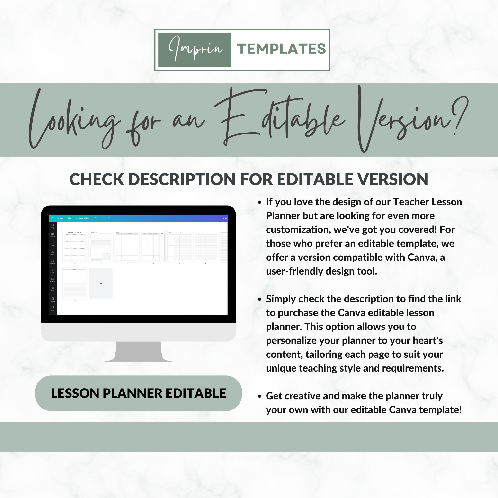 Teacher Lesson Planner Weekly, Monthly Lesson Plans Teacher Organizer ...