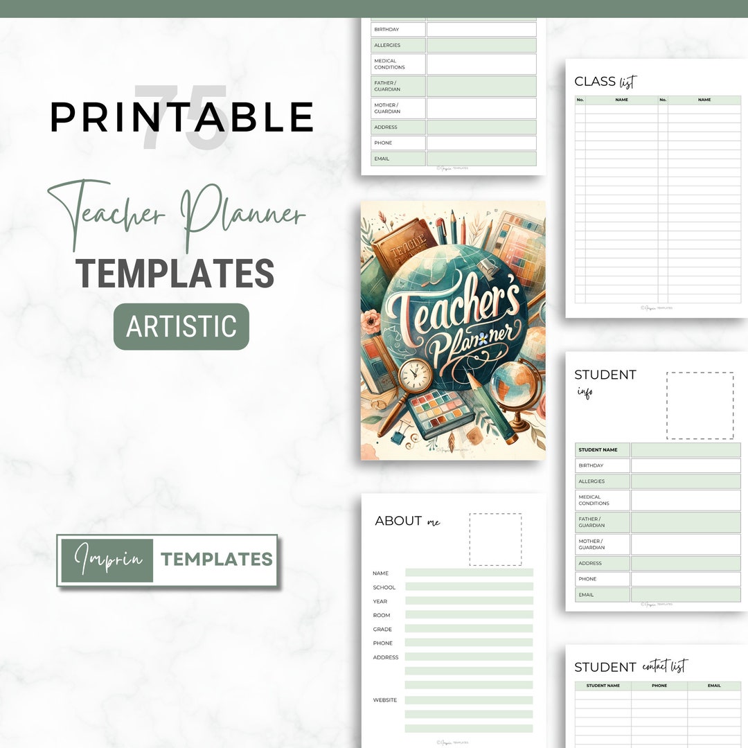 Ultimate Teacher's Planner 2023-2024 Printable A4, A5, Letter, Happy ...