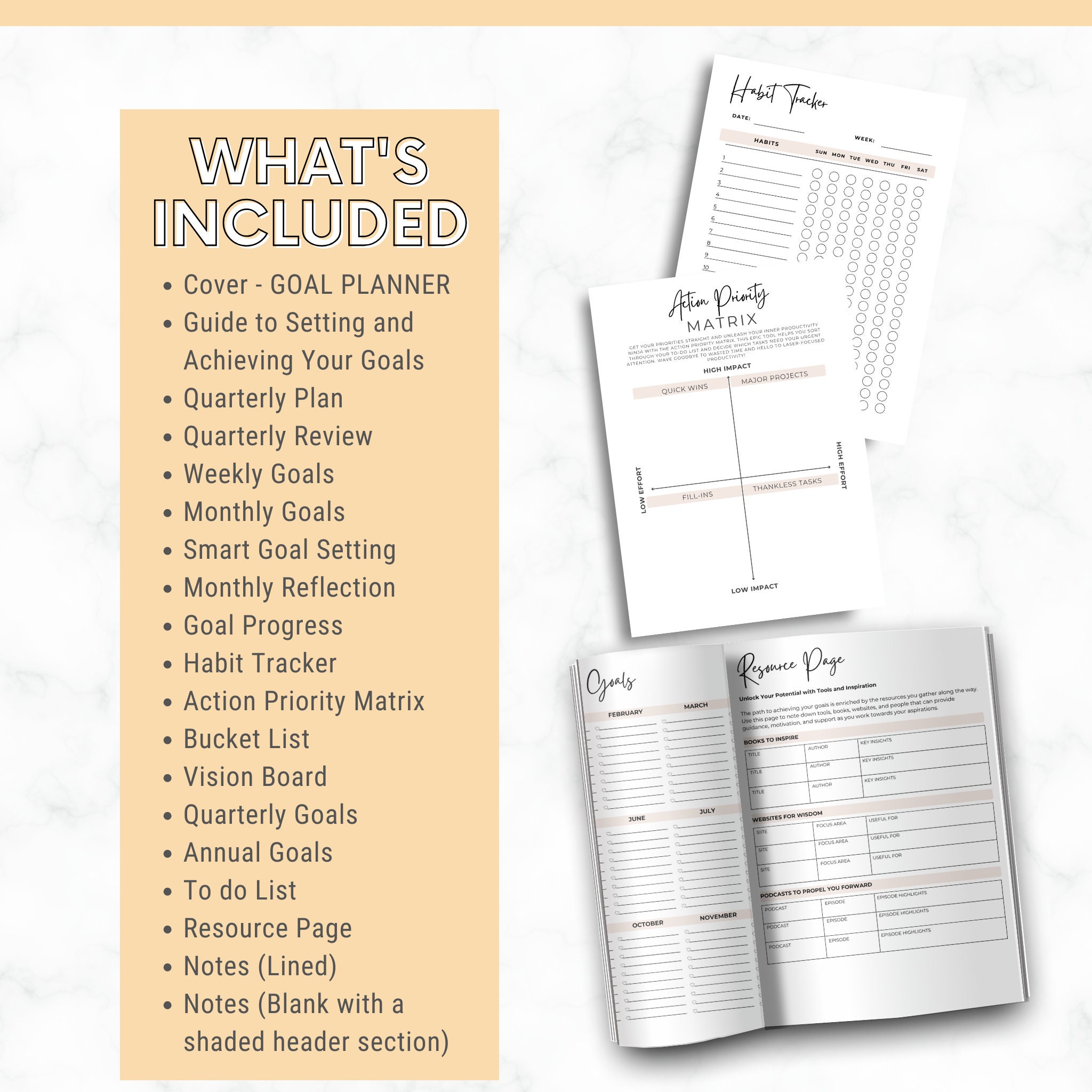 Ultimate Goal Mastery Planner All-in-one 24-page Success Organizer Goal ...