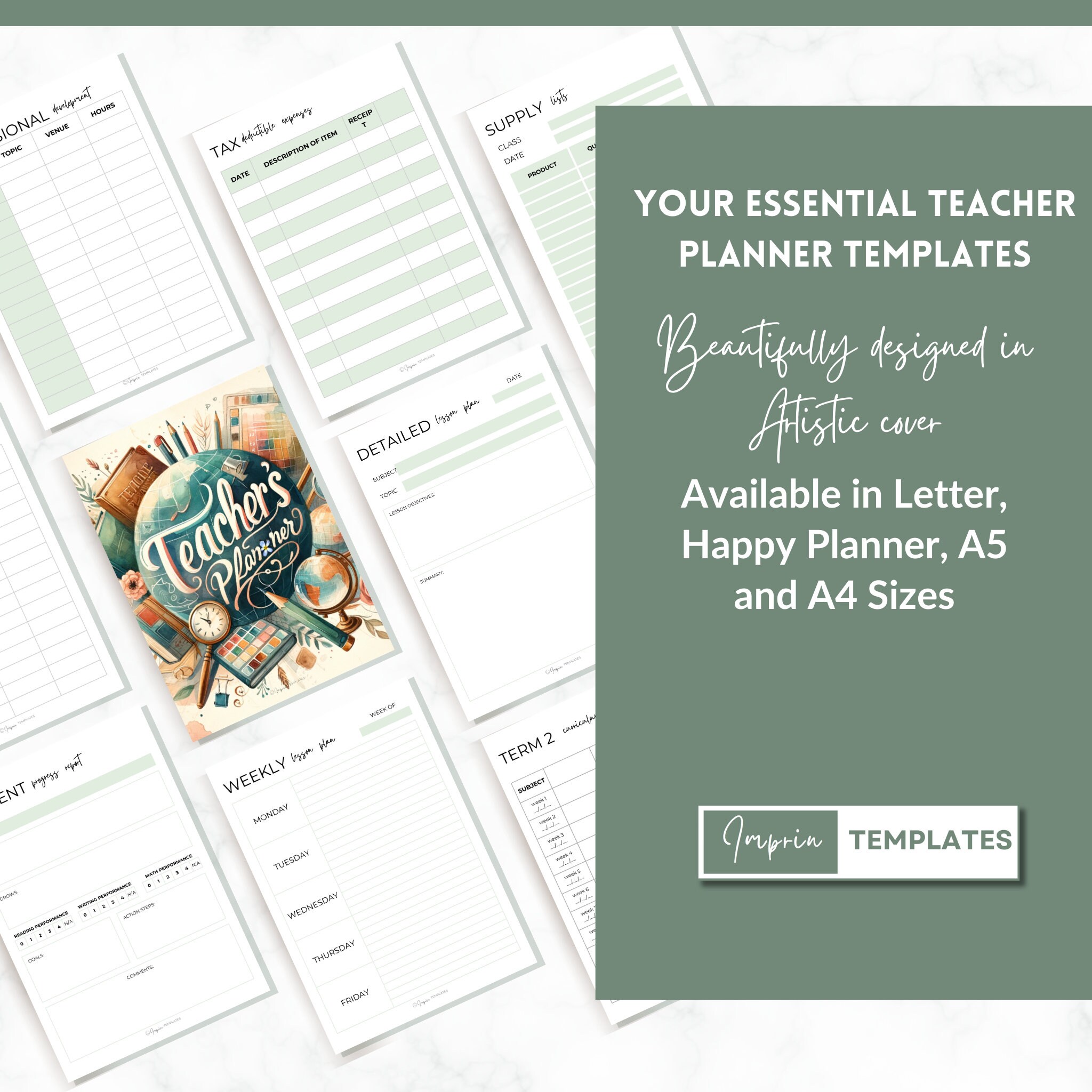 Ultimate Teacher's Planner 2023-2024 - Printable - A4, A5, Letter ...