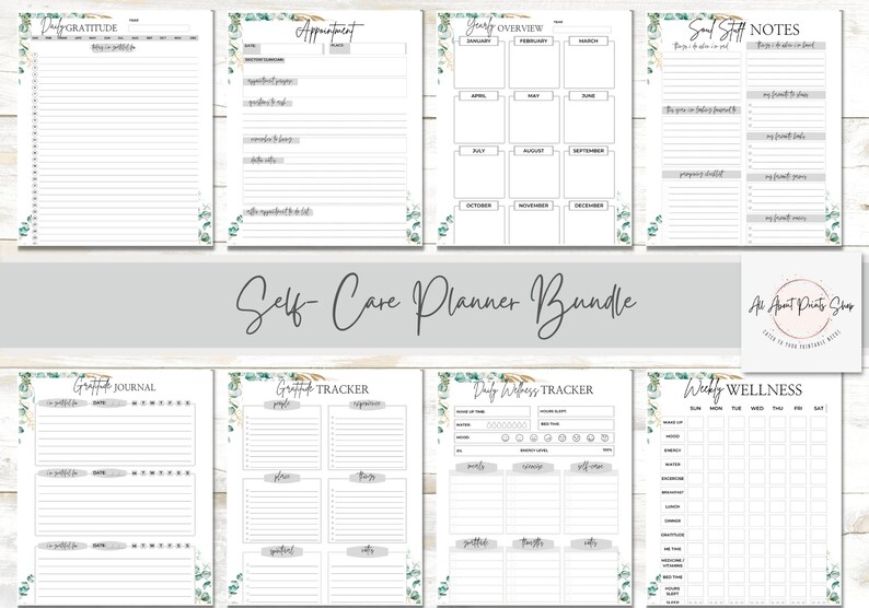 Self Care Planner Self Care Checklist Self-care Journal | Planner ...