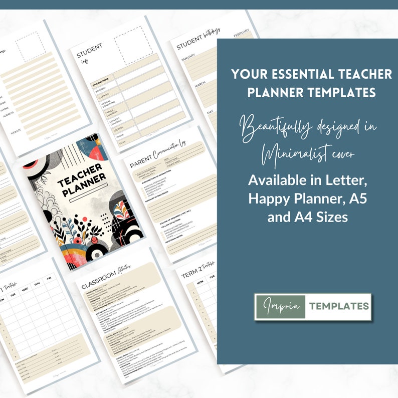 2024 Ultimate Teacher Planner - Printable - A4, A5, Letter, Happy ...