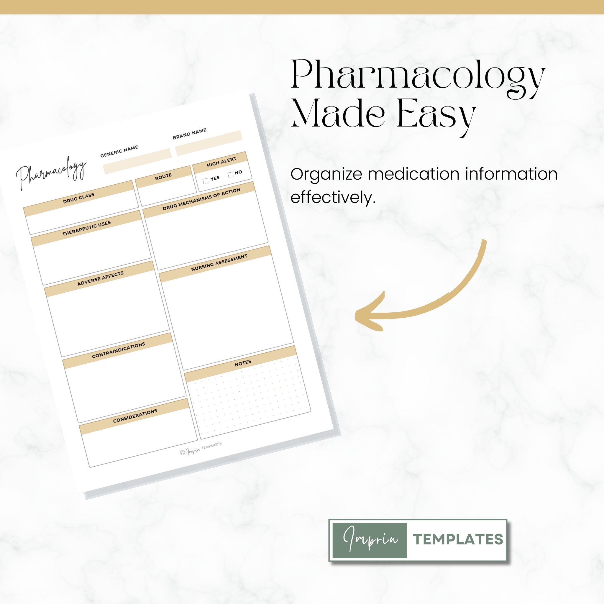 Nurse Planner Printable Pink and Gold, Medical Organizer, Nursing Shift ...