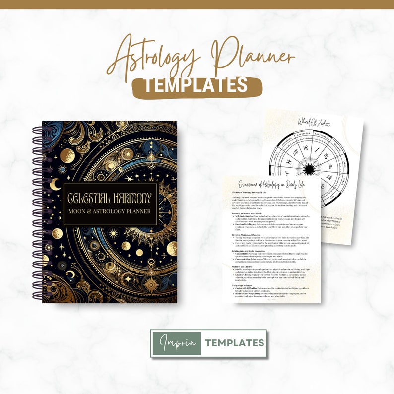 Moon Astrology Planner Printable 4 Sizes letter, A5, A4, Happy Planner ...