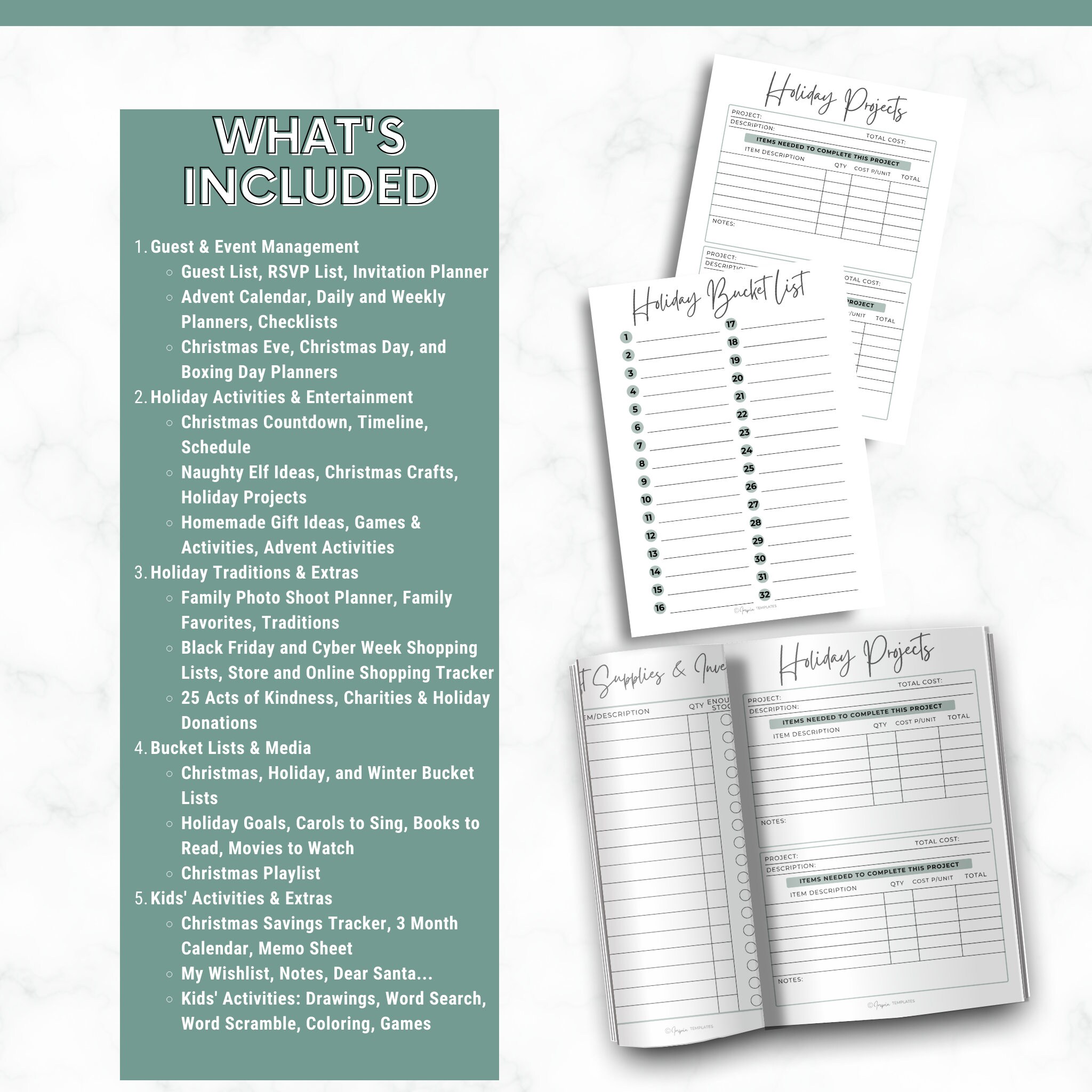 Festive Magic 2023 Christmas Planner: Joyful Organization in - Etsy