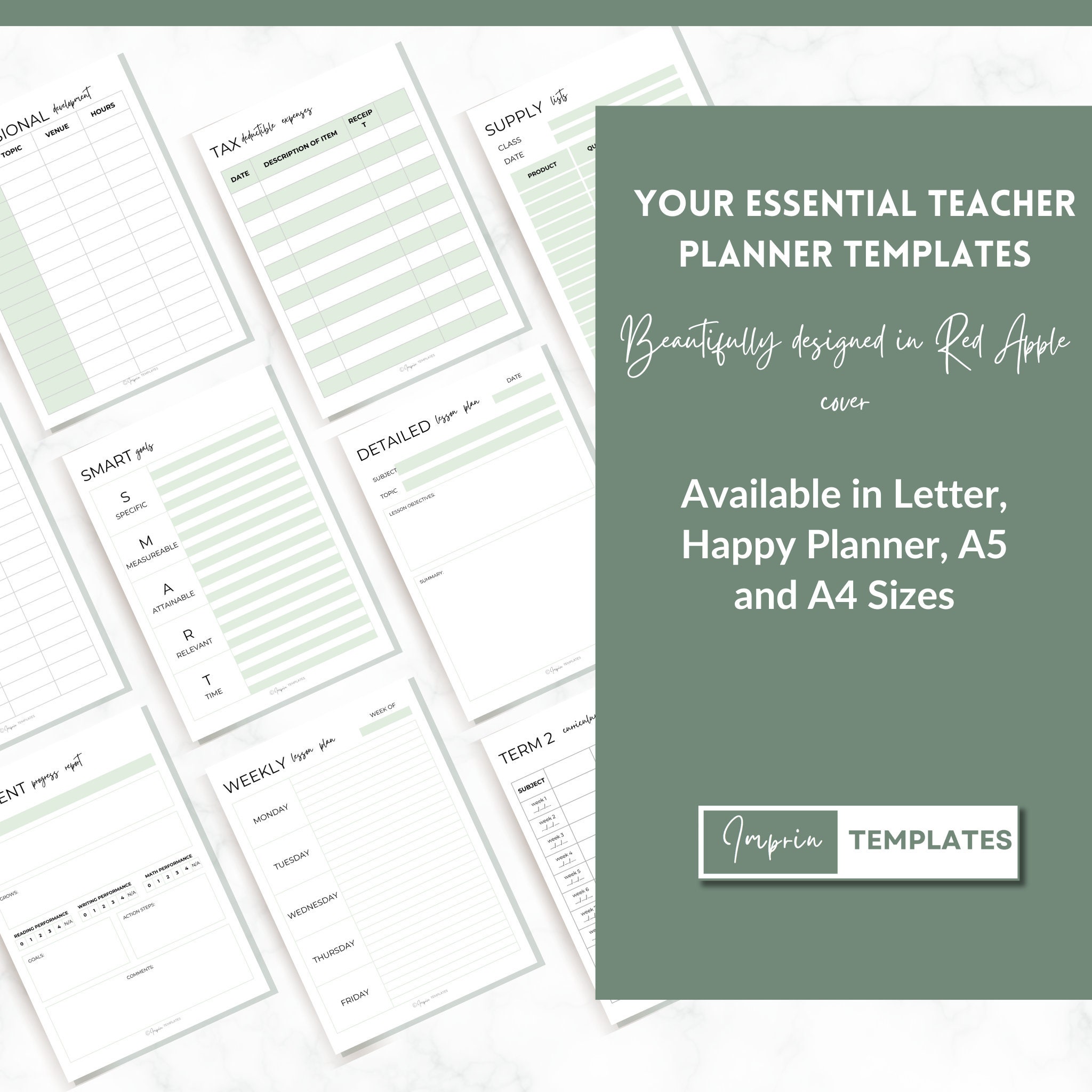 Ultimate Teacher Planner 2023-2024 - Printable - A4, A5, Letter, Happy ...