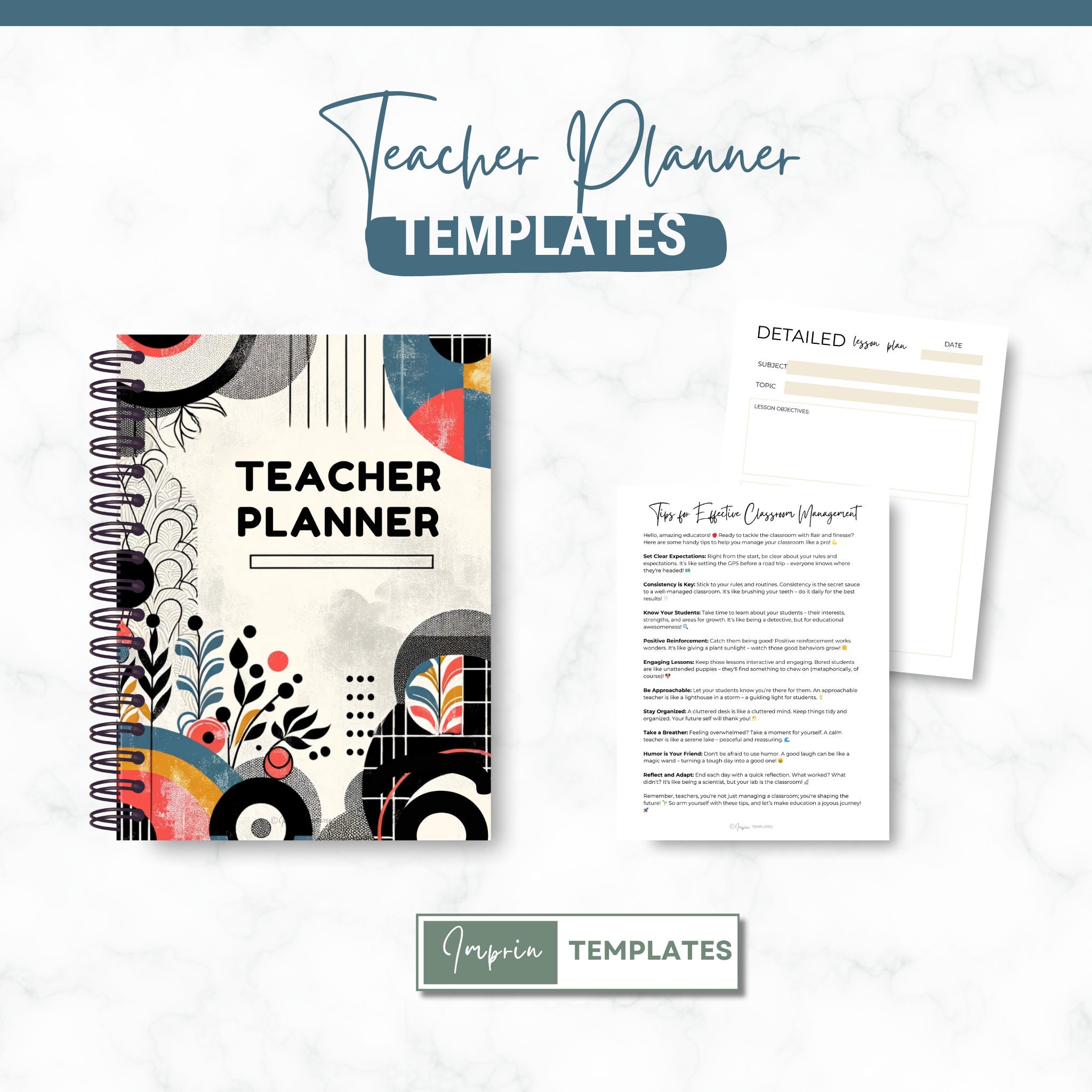 2024 Ultimate Teacher Planner Printable A4, A5, Letter, Happy Planner ...