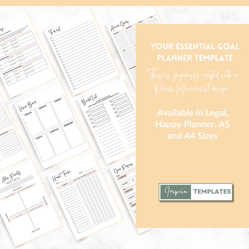 Ultimate Goal Mastery Planner All-in-one 24-page Success Organizer Goal ...