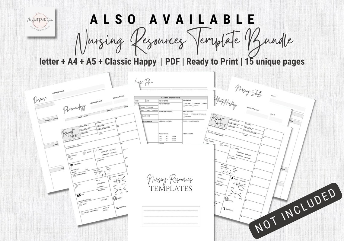 Printable ICU Nurse Reporting Sheet ICU Nurses Resources - Etsy Canada