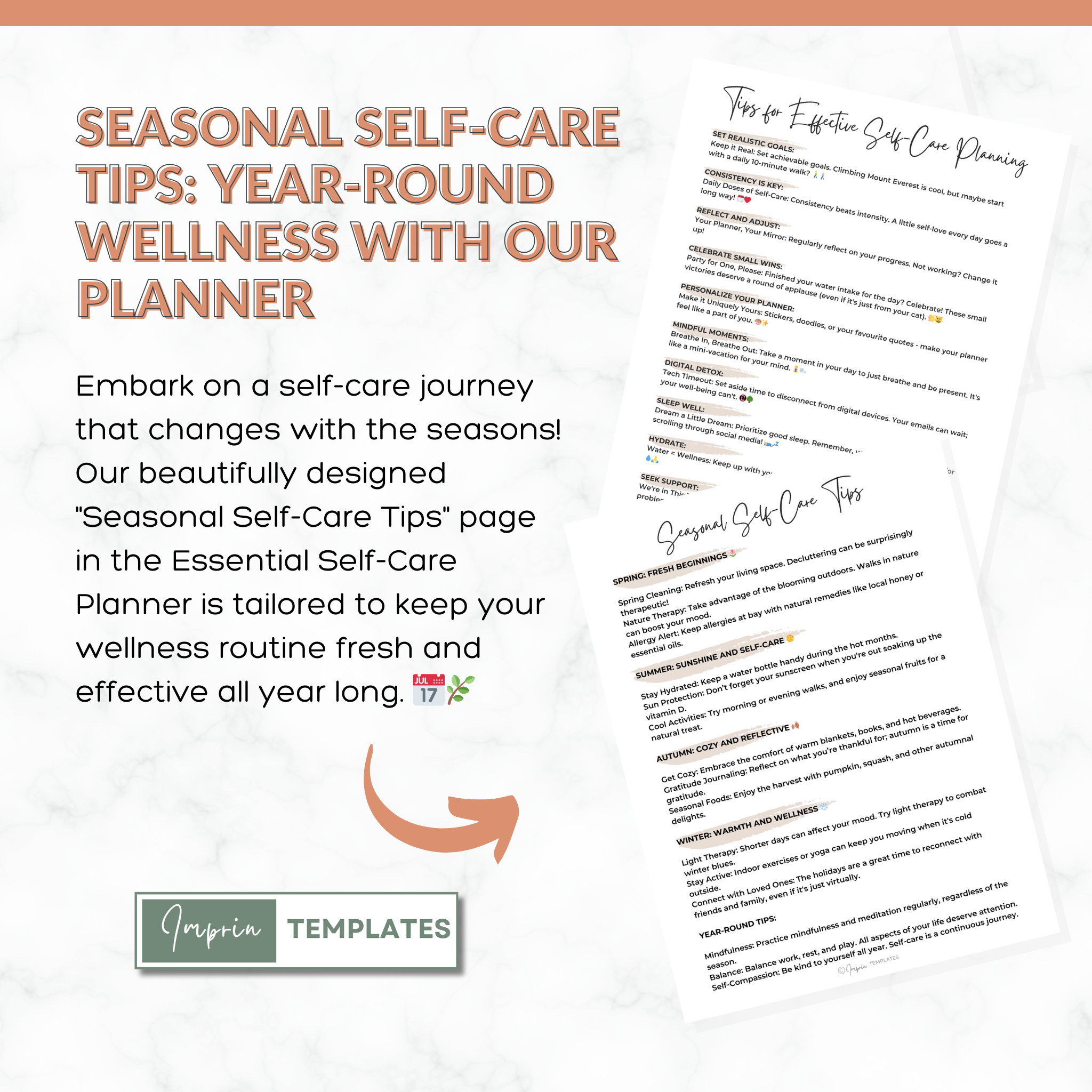 Essential Self-care Planner Find Joy and Balance Daily - Etsy