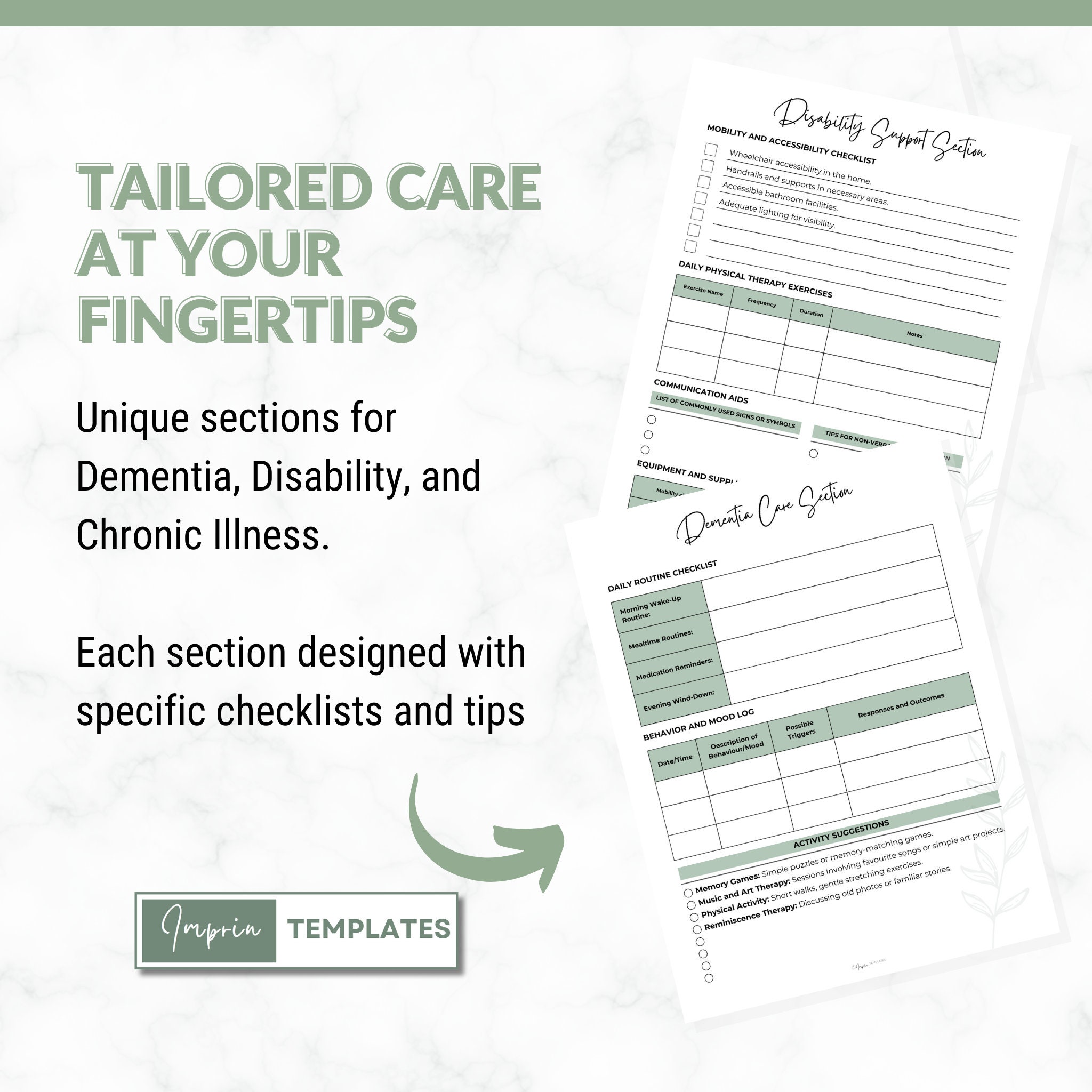 Caregiving Planner Printable 4 Sizes letter, A5, A4, Happy Planner ...