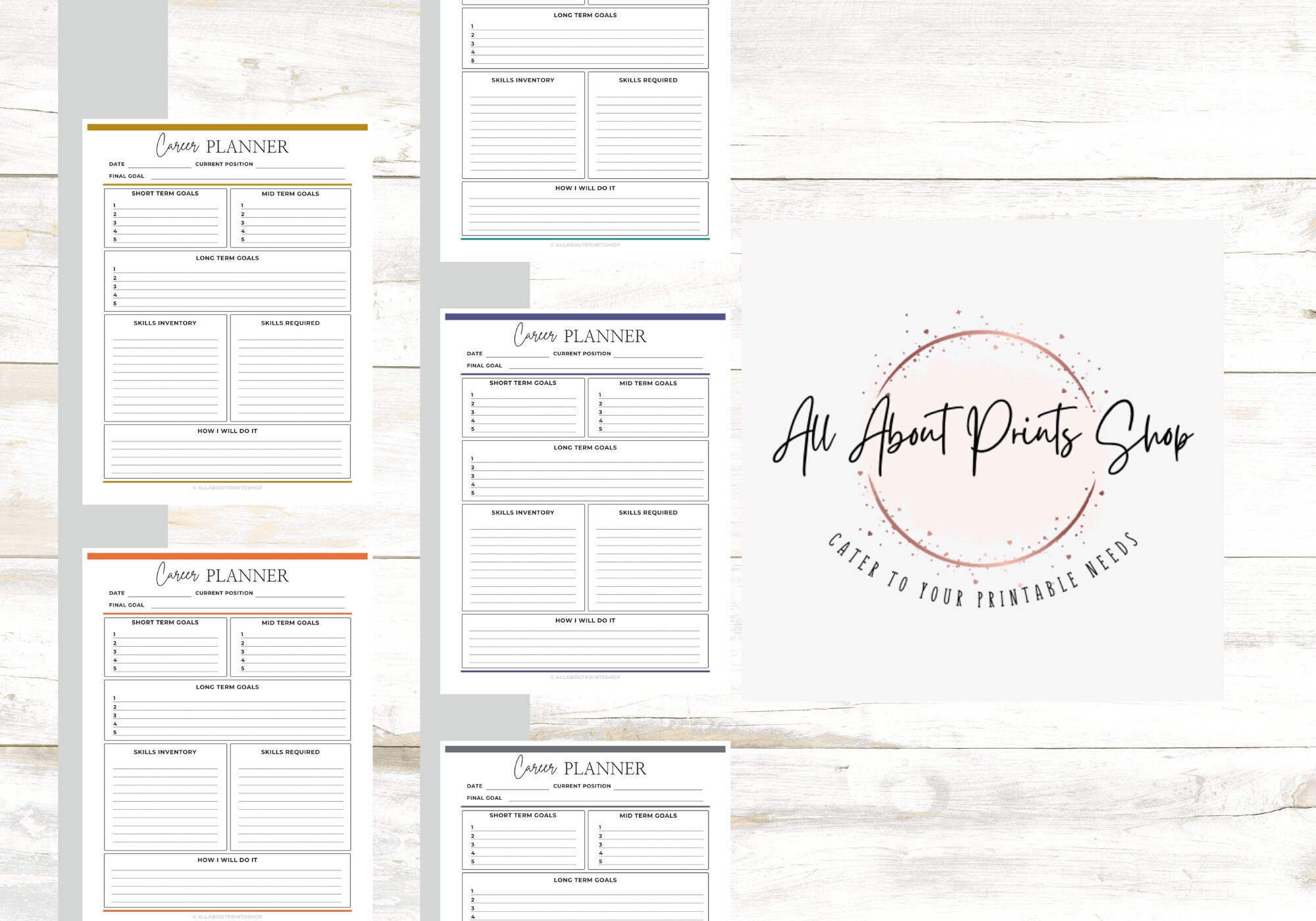 Career Planner Printable, Job Goal Setting, Career Change Ready to ...