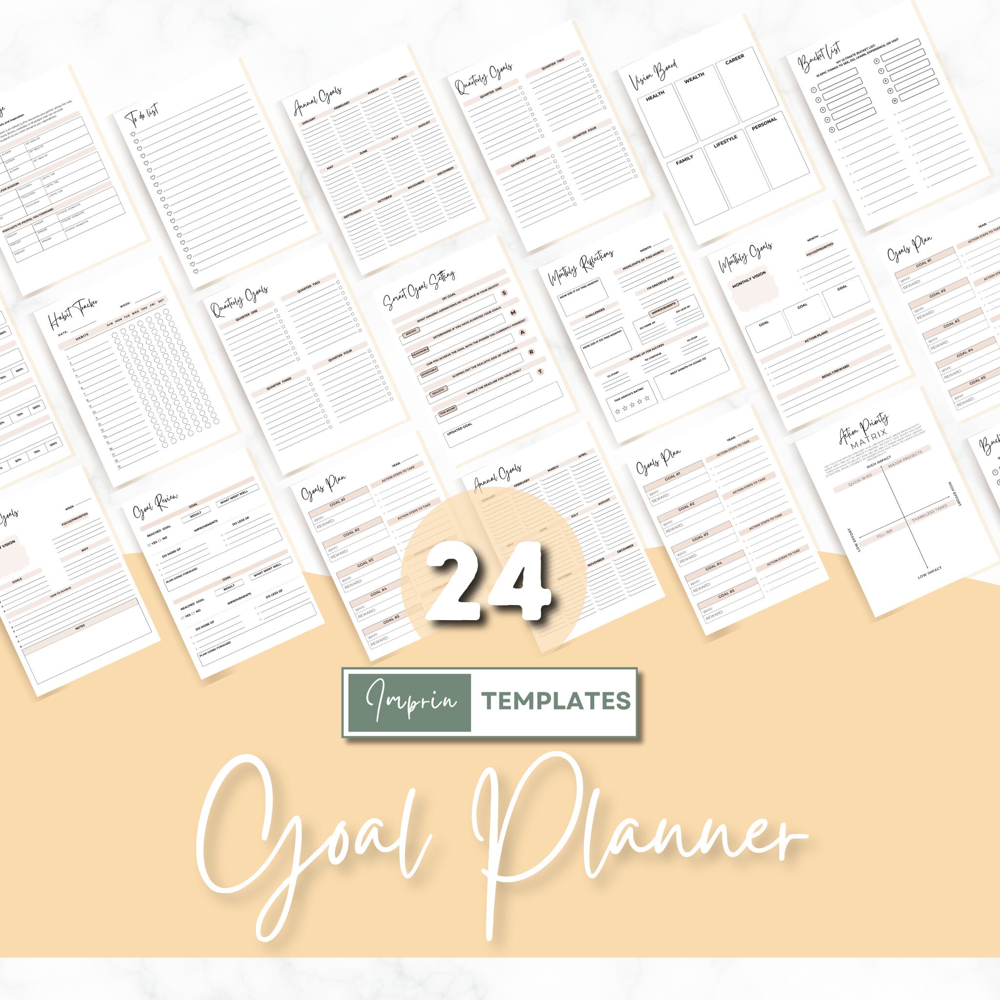 Ultimate Goal Mastery Planner All-in-one 24-page Success Organizer Goal ...