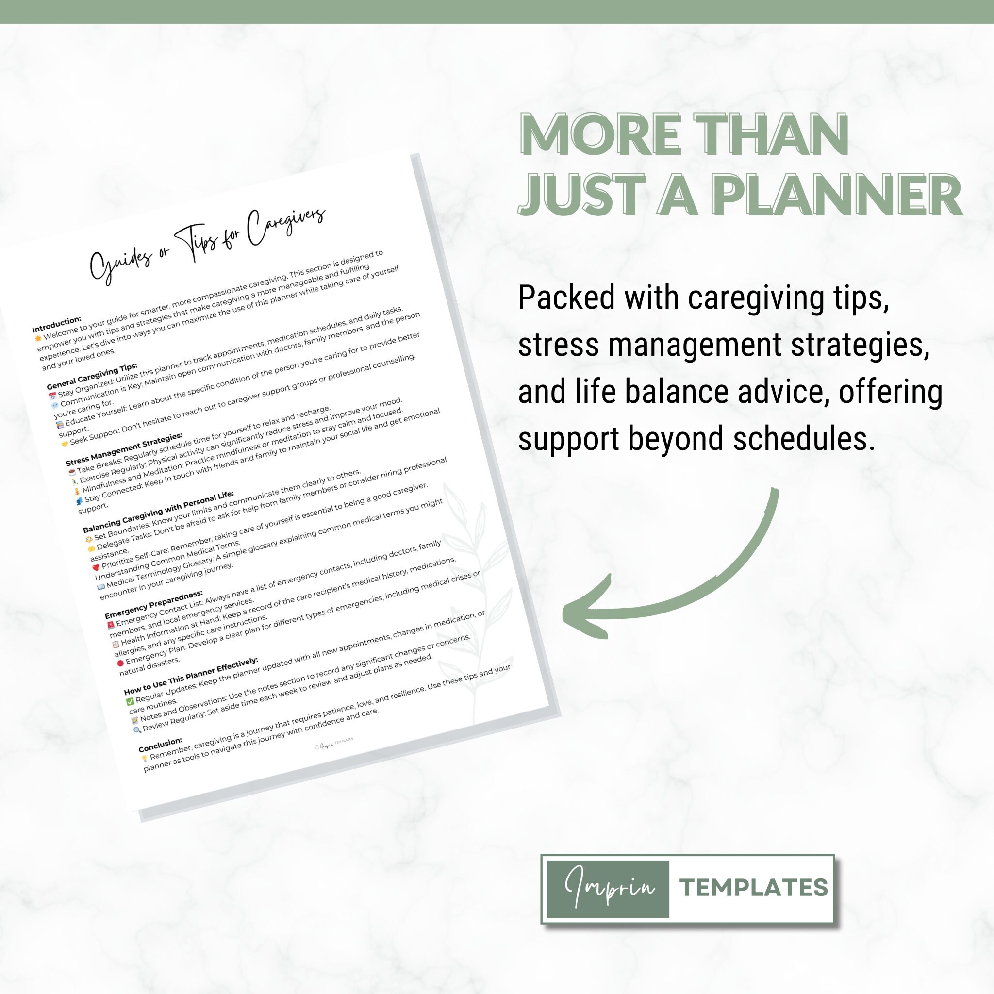 Caregiving Planner Printable 4 Sizes letter, A5, A4, Happy Planner ...
