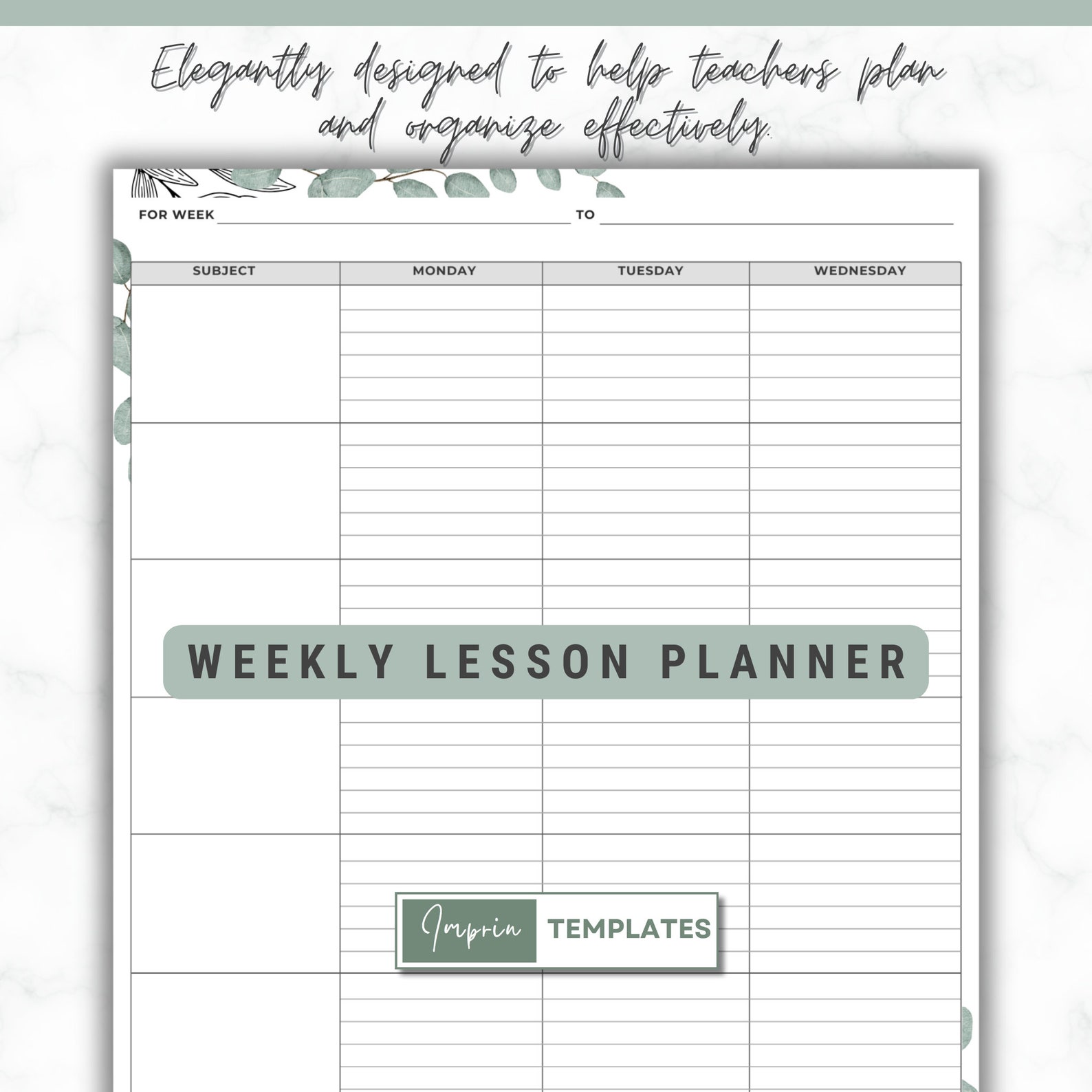 Teacher Lesson Planner | Weekly, Monthly Lesson Plans | Teacher ...