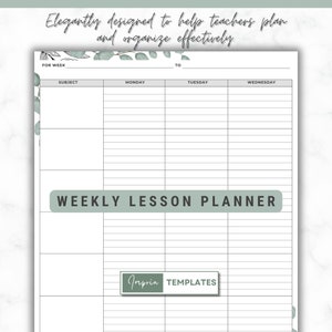 Teacher Lesson Planner | Weekly, Monthly Lesson Plans | Teacher ...