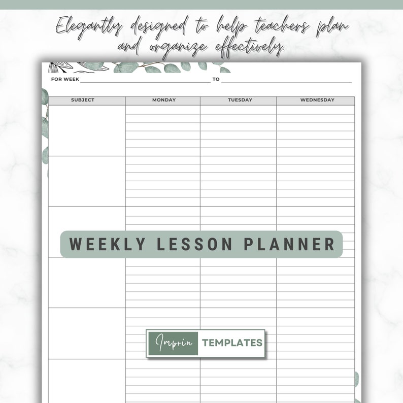 Teacher Lesson Planner | Weekly, Monthly Lesson Plans | Teacher ...
