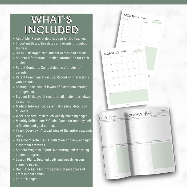 Ultimate Teacher Planner 2023-2024 - Printable - A4, A5, Letter, Happy ...