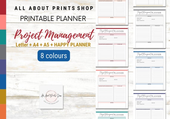 Project Management Planner Printable Project Management - Etsy