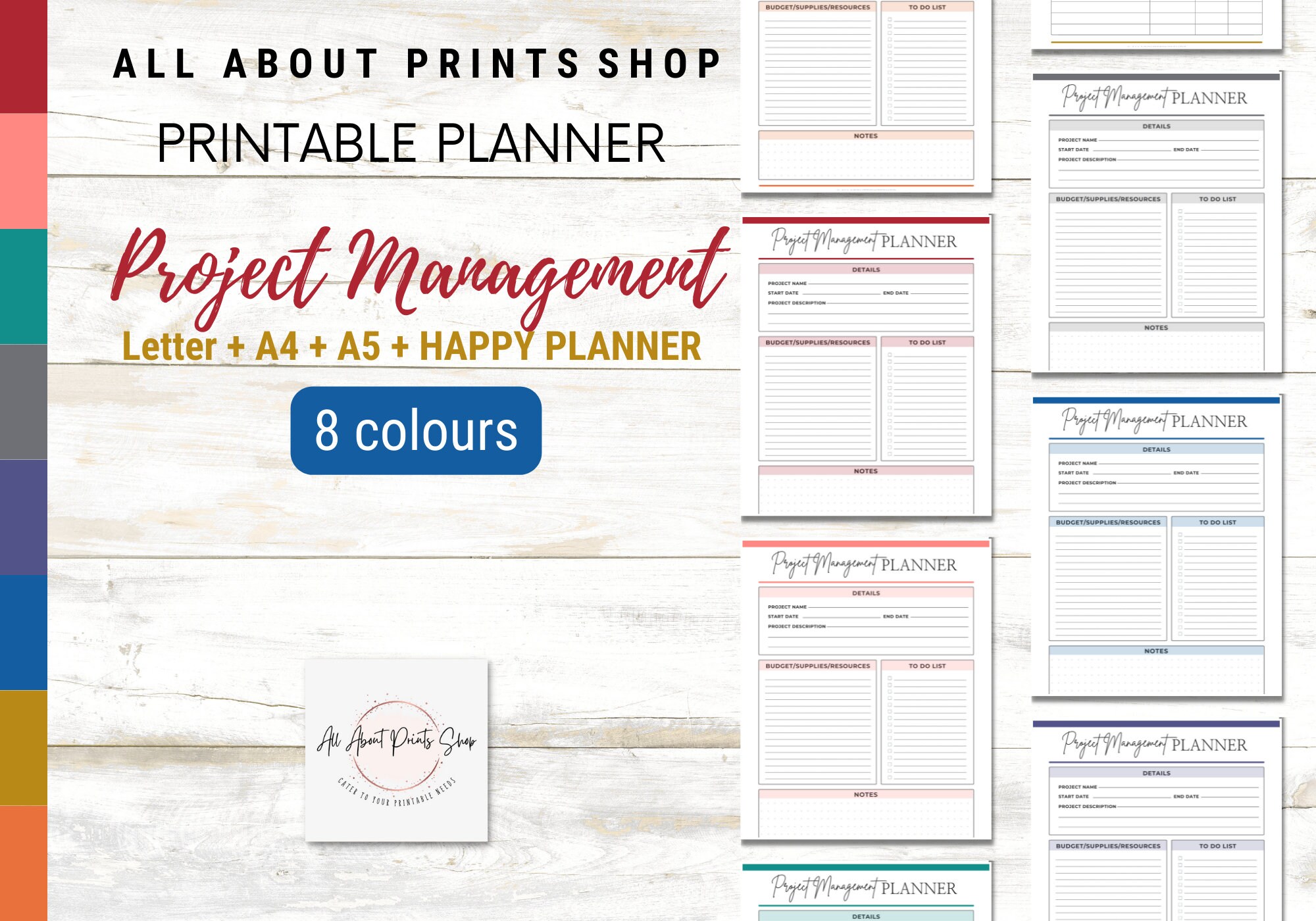 Project Management Planner Printable, Project Management Template, PDF ...