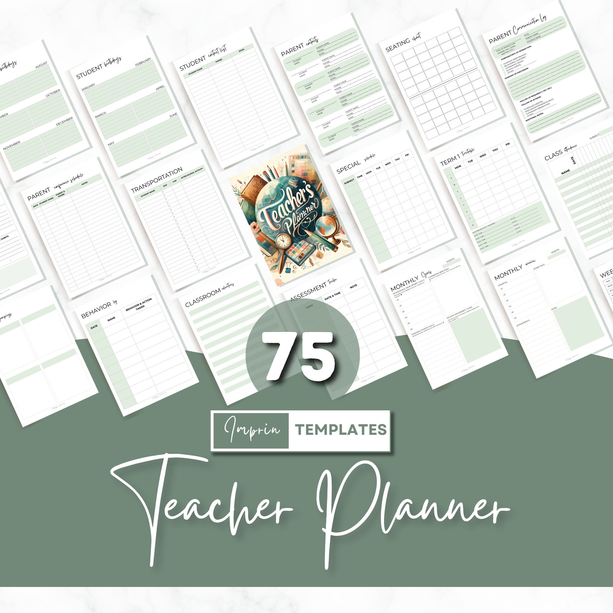 Ultimate Teacher's Planner 2023-2024 - Printable - A4, A5, Letter ...