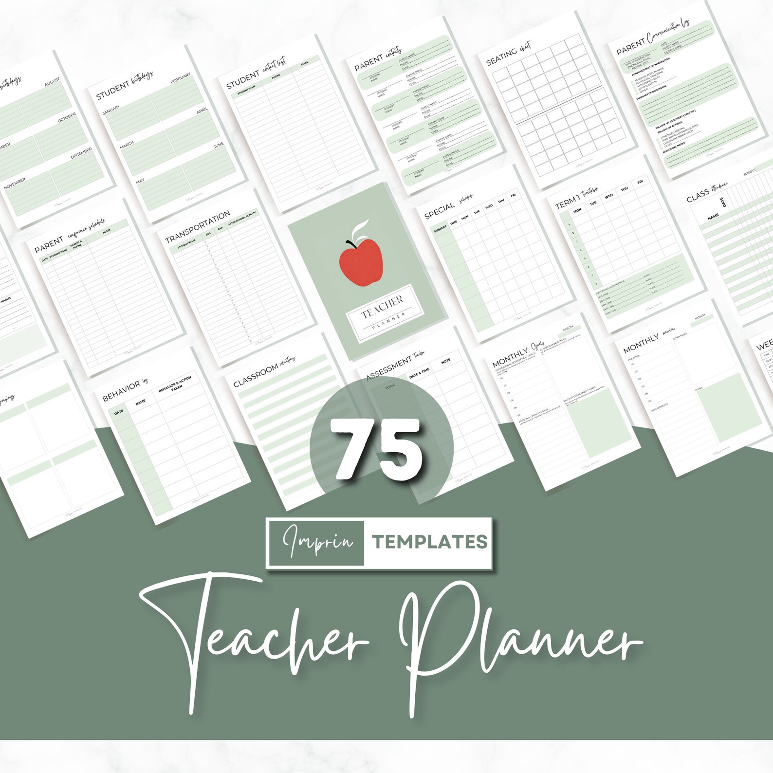 Ultimate Teacher Planner 2023-2024 - Printable - A4, A5, Letter, Happy ...