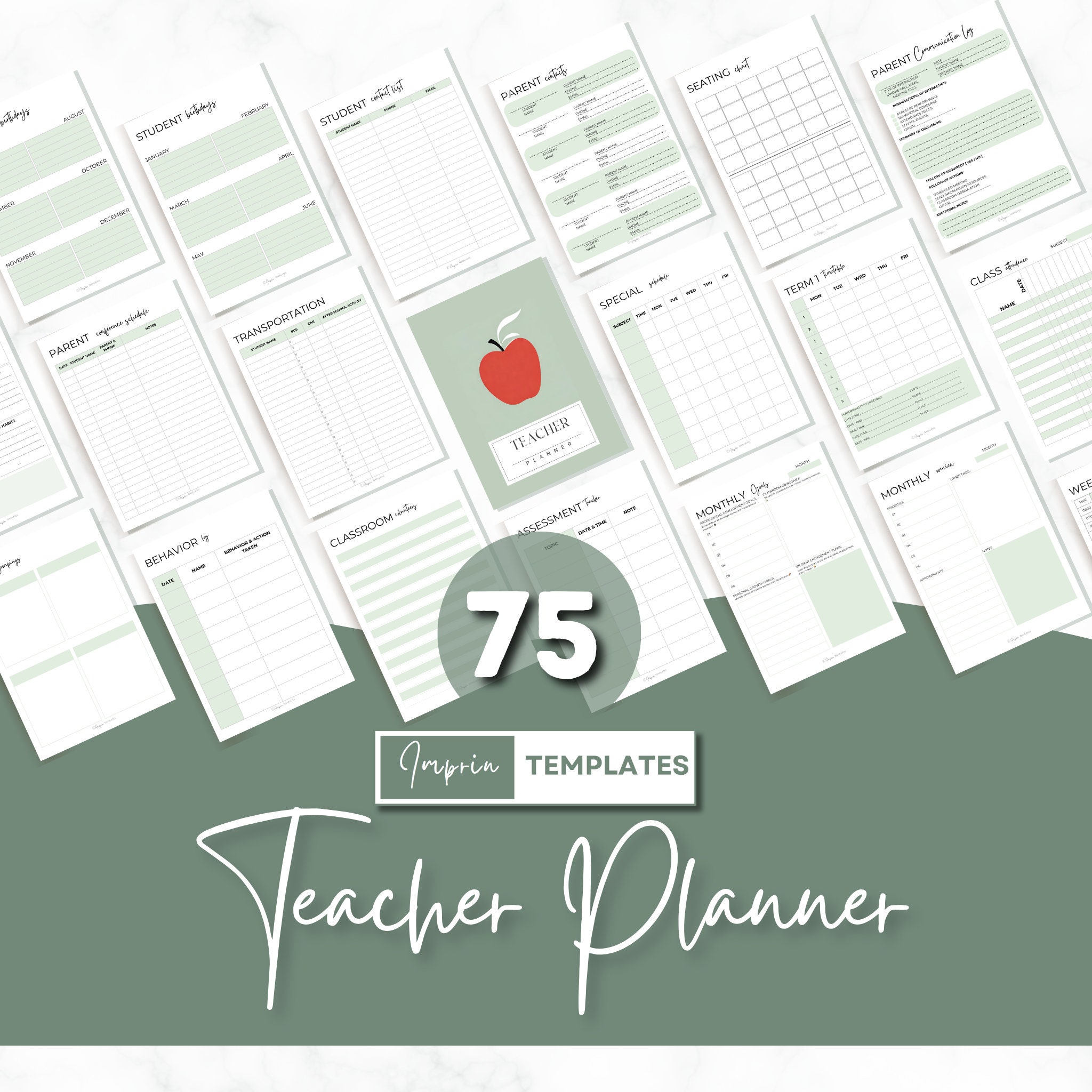 Ultimate Teacher Planner 2023-2024 - Printable - A4, A5, Letter, Happy ...