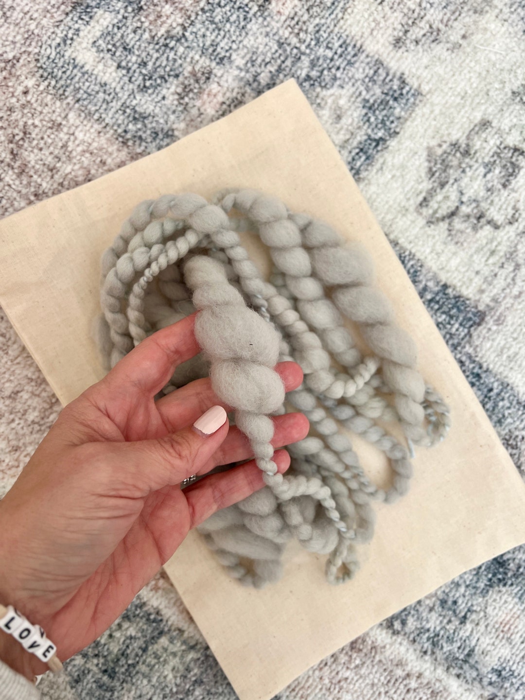 Ocean Mist Art Yarn Naturally Dyed Hand Spun Jumbo Coils Chunky Yarn ...