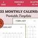 2022 Monthly Calendar Portrait A3 A4 & US Letter Printable - Etsy