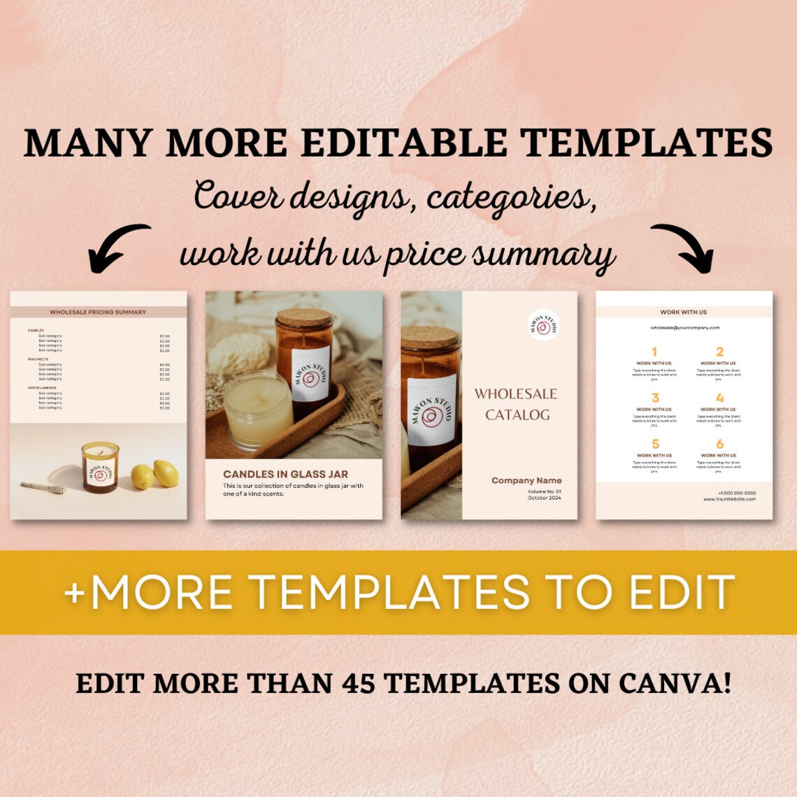 45 Editable Line Sheet Template Wholesale Catalogue Template - Etsy Canada