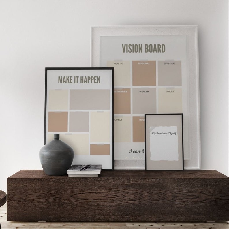 Vision Board, Goal Setting, New Year Vision Board, Affirmation Board ...