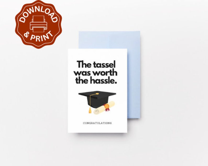 Graduation Card Printable , Graduation Card For Her , For Him , Funny ...