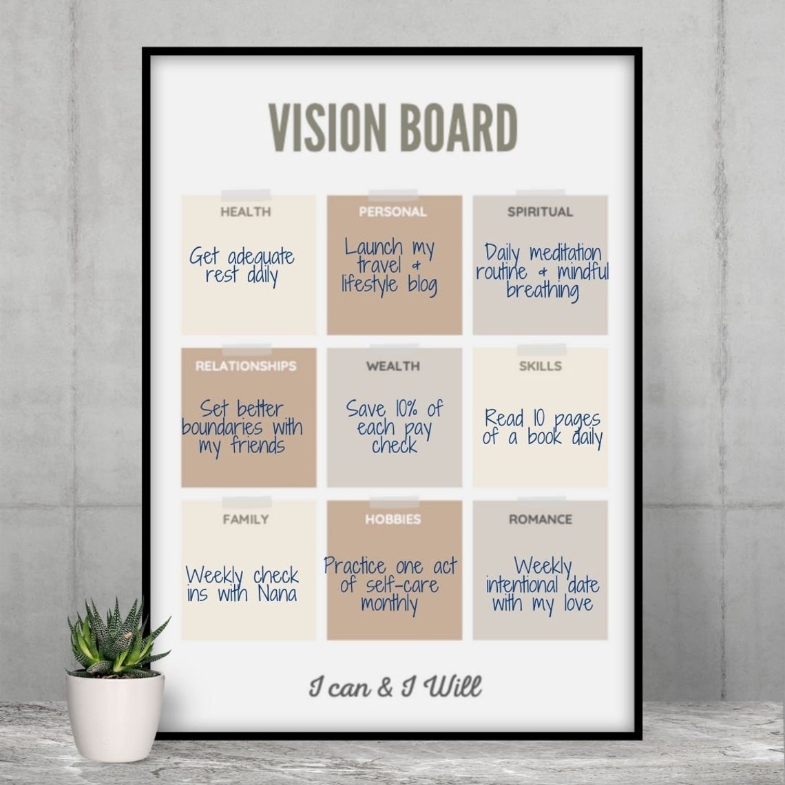 Vision Board, Goal Setting, New Year Vision Board, Affirmation Board ...