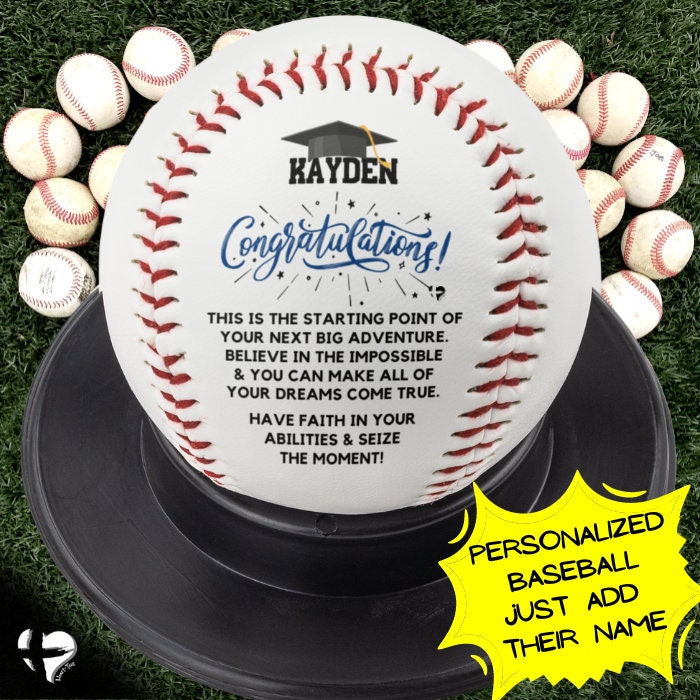 Congrats Grad Baseball & Display Stand, Personalized Sports Gifts ...