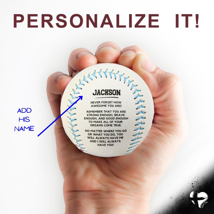 Grandson Gifts Custom Printed Baseball, Gift From Grandparents ...