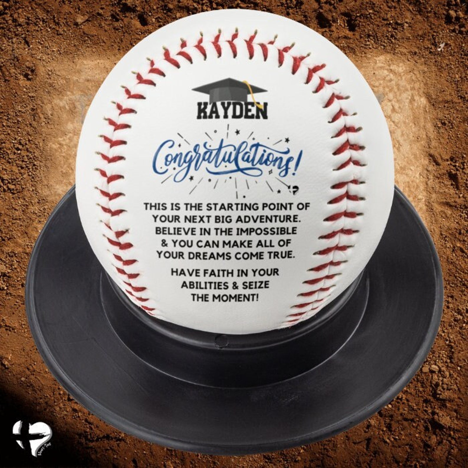 Congrats Grad Baseball & Display Stand, Personalized Sports Gifts ...