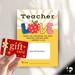 Gift Card Holder Teacher Love | Best Teacher Ever Thank You Card ...