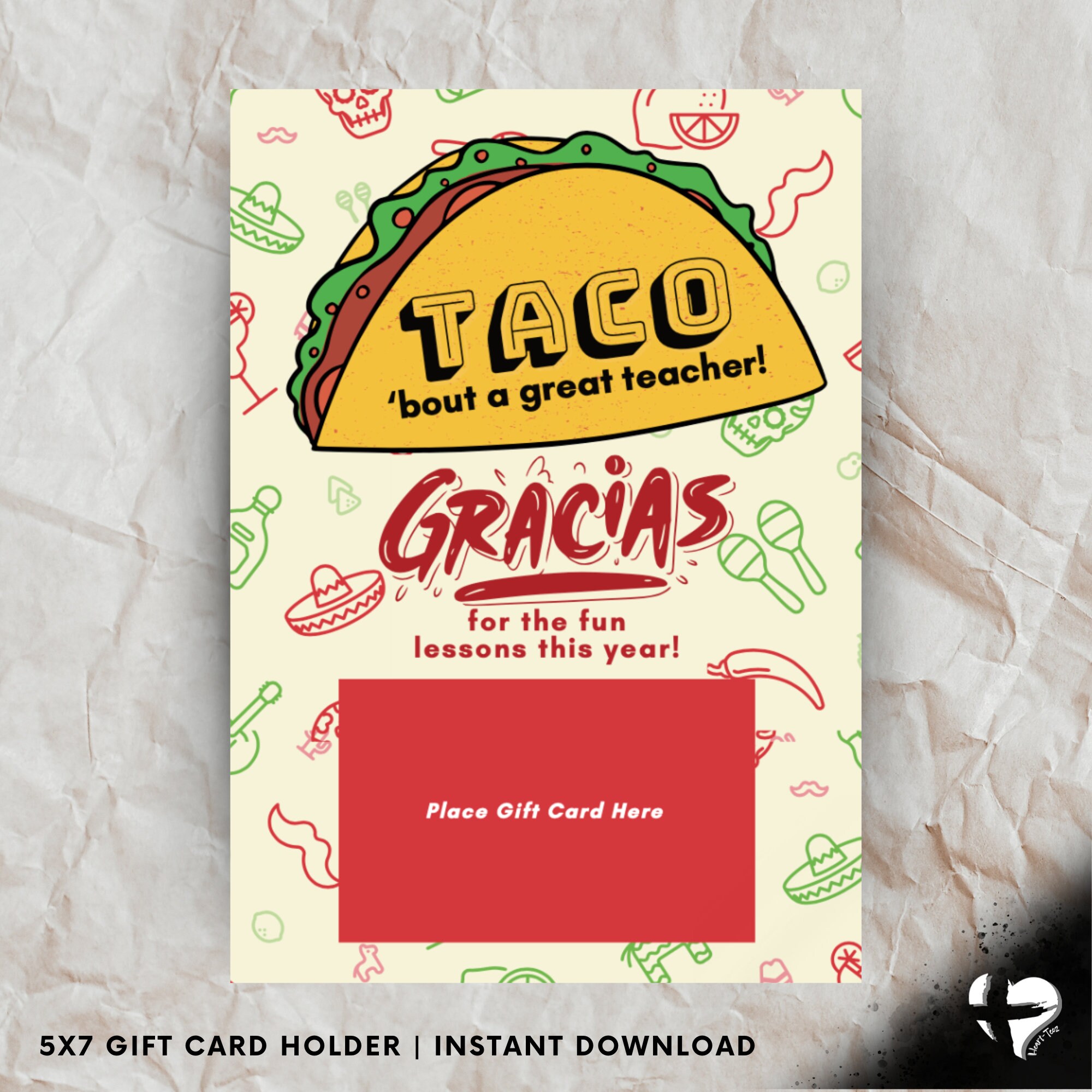 Taco Gift Card Holder Teacher | Taco Thank You Card, Taco Bout A Great ...