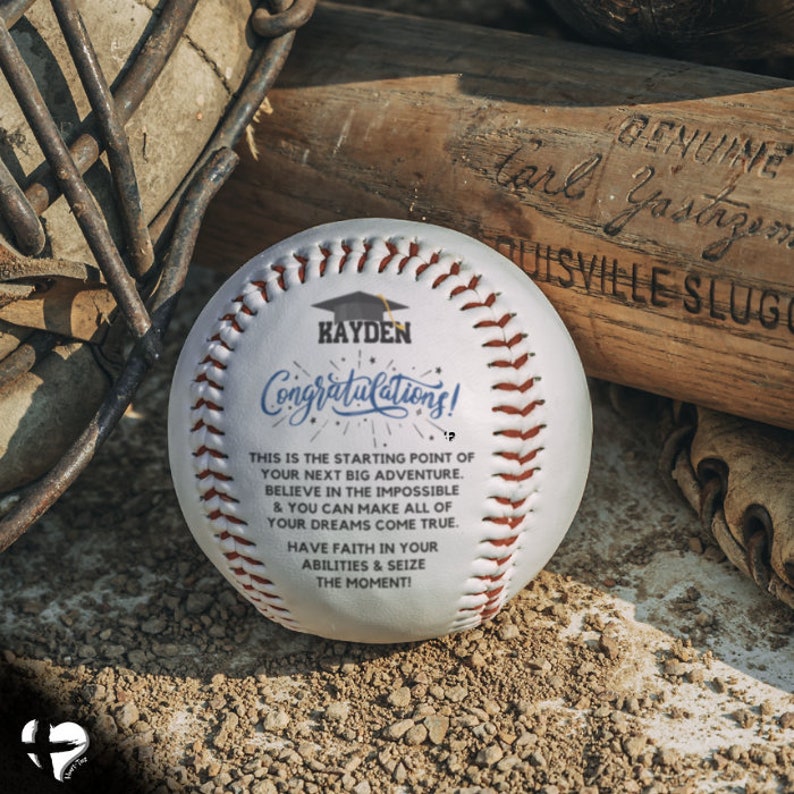 Congrats Grad Baseball & Display Stand, Personalized Sports Gifts ...