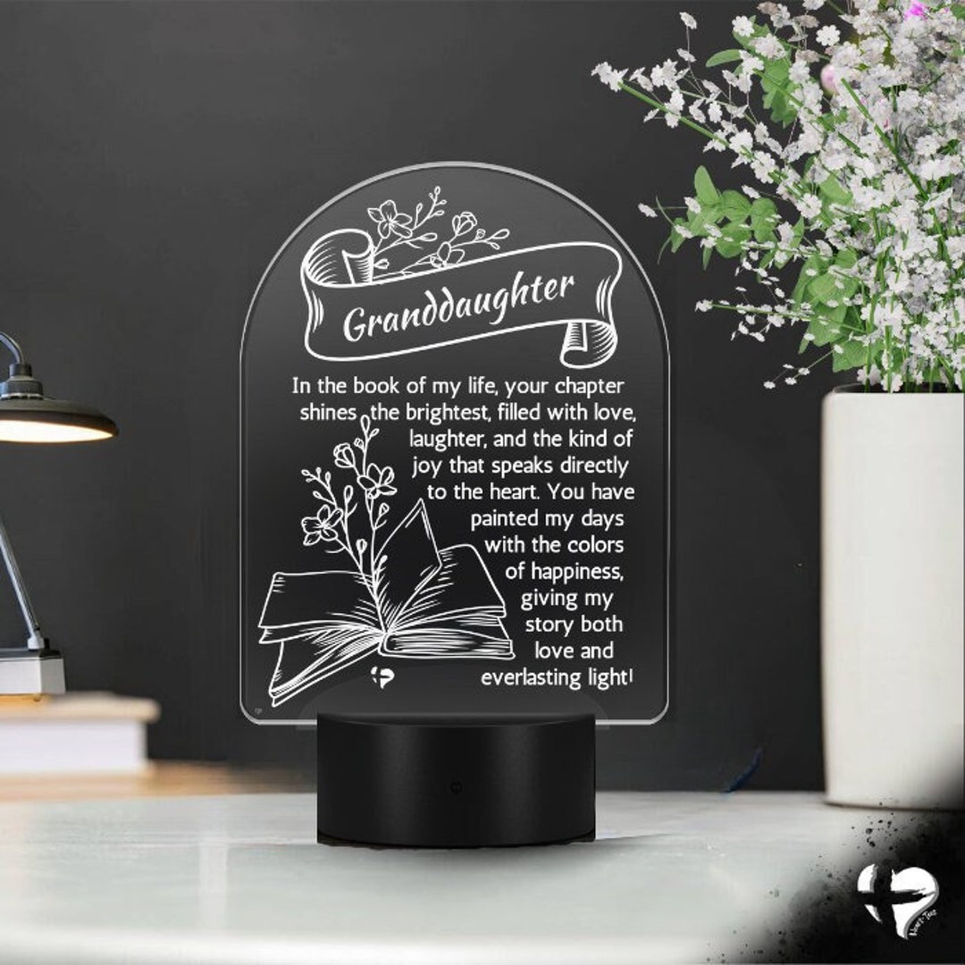 To My Granddaughter Light up Sign | Acrylic Engraved Plaque, Graduation ...