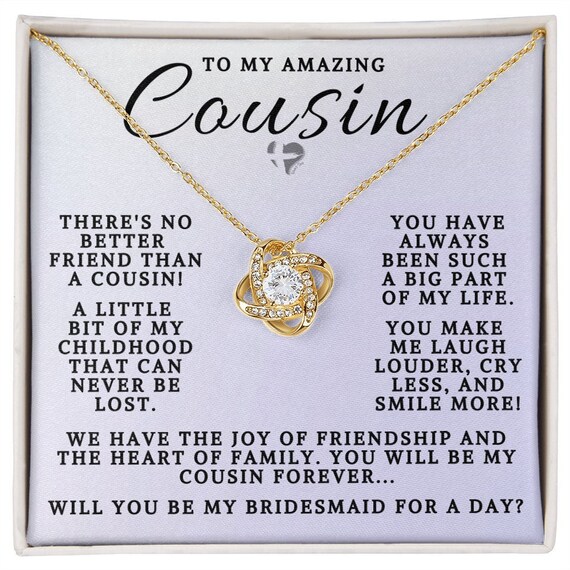 Cousin Gift Bridesmaid Proposal Wedding Party Gifts From - Etsy