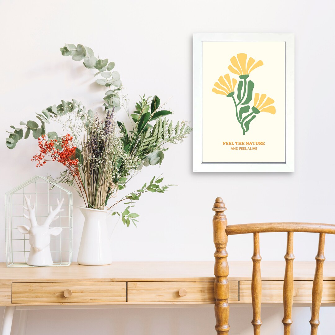Home Improvement Poster for Home Decor, Botanical Wall Poster, Flower ...