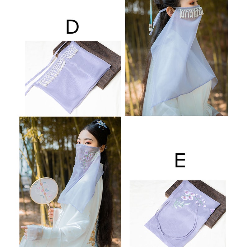 Hanfu Face Veil Princess Jewelry Face Scarf Harem Mask - Etsy