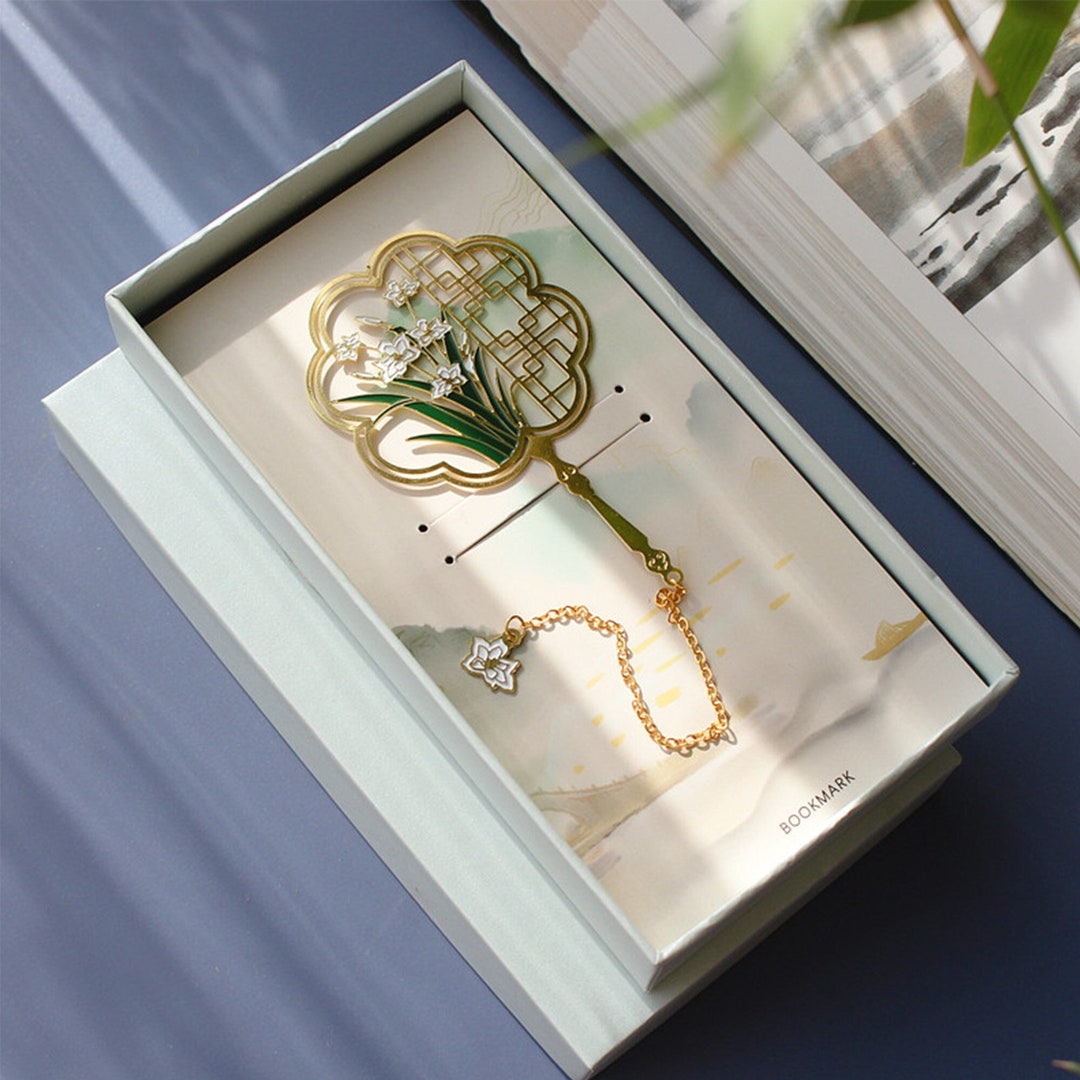 Orchid Metal Bookmark, Pendant Bookmarks, Classical Literary Bookmarks ...