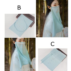 Hanfu Face Veil, Princess Jewelry, Face Scarf, Harem Mask, Belly Dance ...