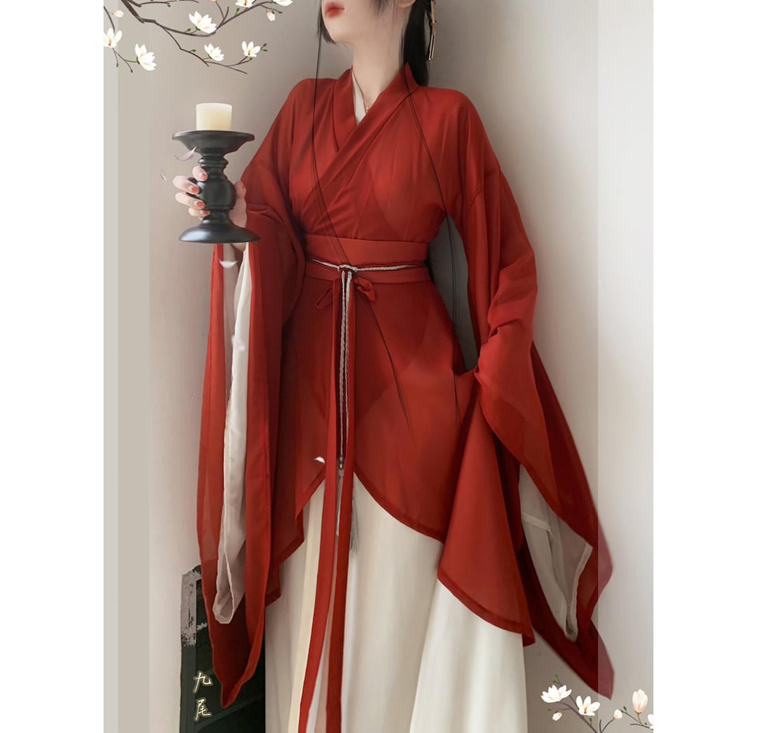 Wine Red Wei Jin Dynasty Hanfu Dress,Elegant Chineses Hanfu Dress,Long ...