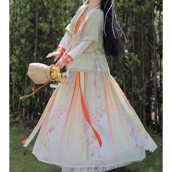 Orange Hanfu - Etsy