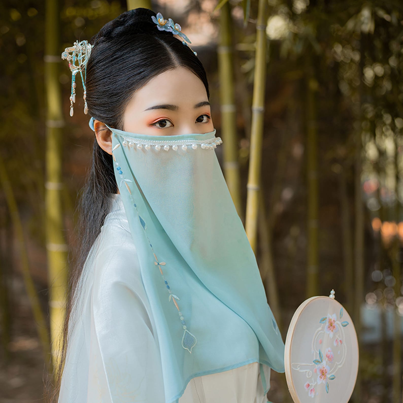 Hanfu Face Veil Princess Jewelry Face Scarf Harem Mask - Etsy